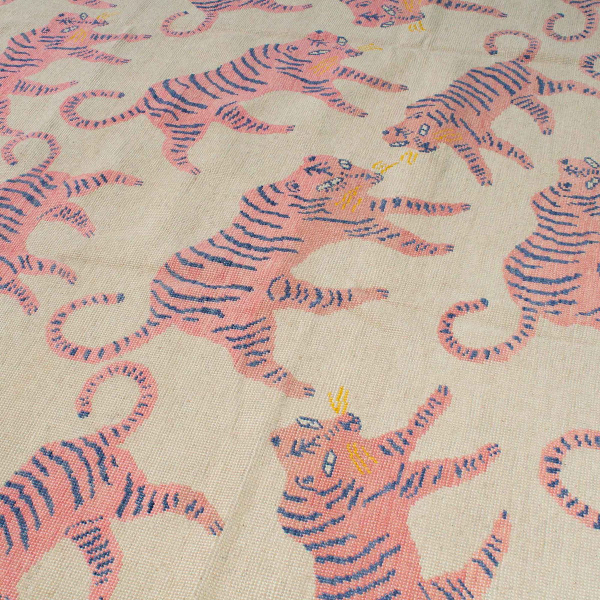 Elektra Tiger Turkish Knot Rug | Pink Tiger Rug – Scout Design Studio