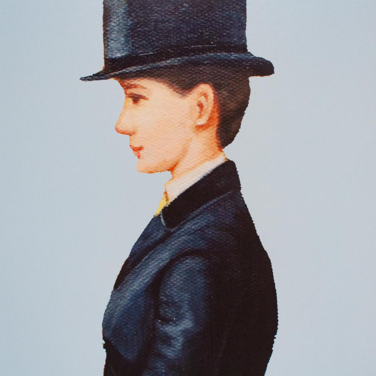 Framed Equestrian Artwork on Silk Cloth - Light Blue | Unique Wall Art ...