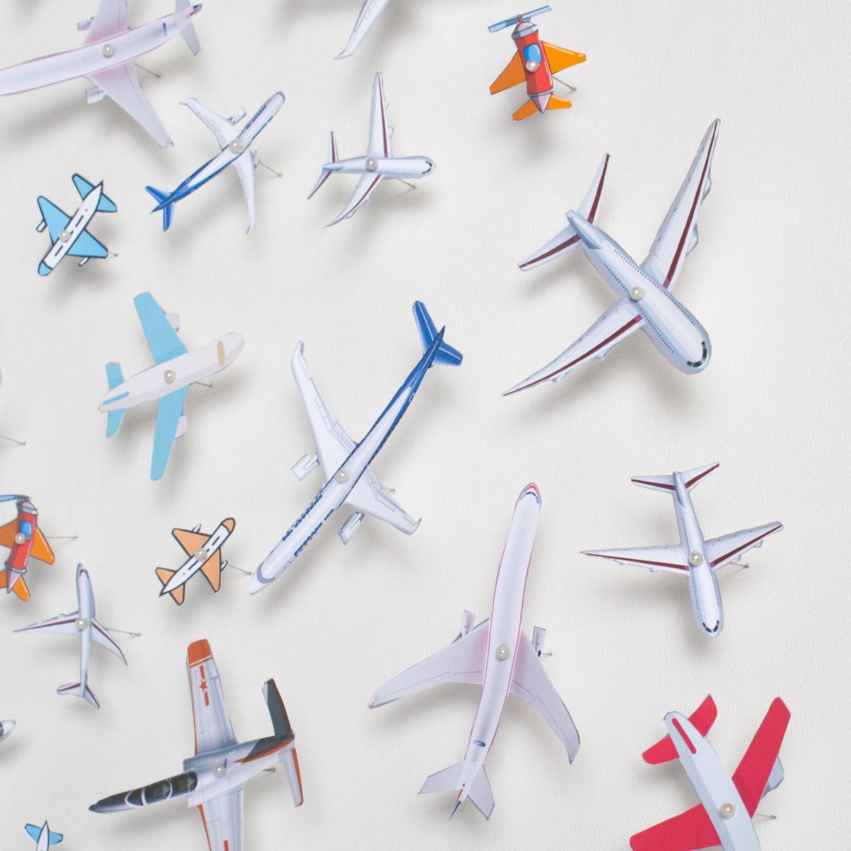 Jet Setter - White | 3D Plane Wall Art – Scout Design Studio