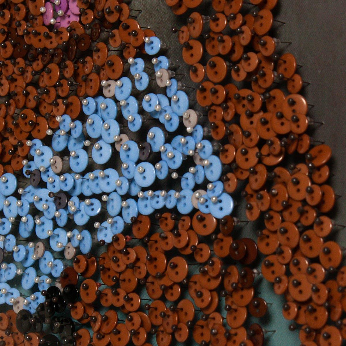 Nude Button Portrait | Unique Wall Decor – Scout Design Studio