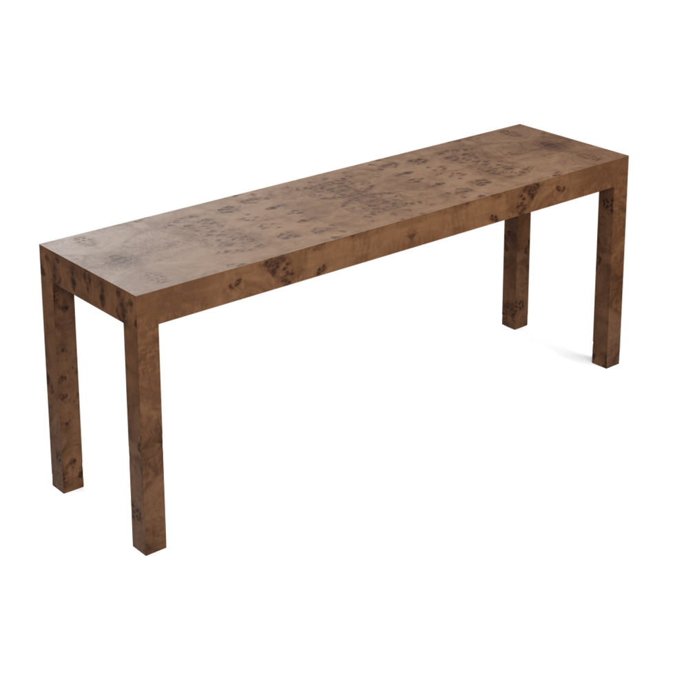 Pierson Console Table | Burl Wood Mid Century Console Table – Scout ...