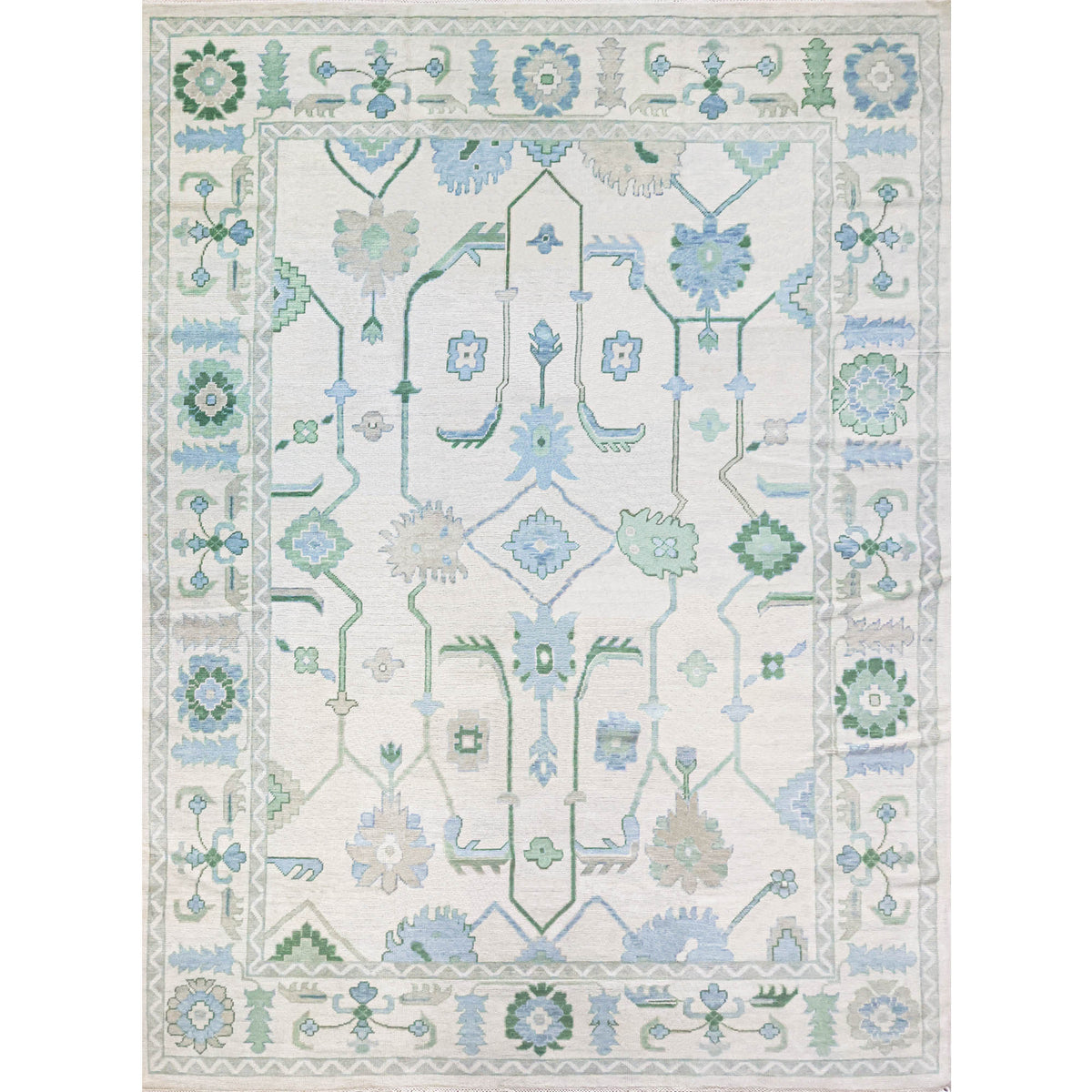 Sasha Turkish Knot Rug | Blue & Green Rug – Scout Design Studio